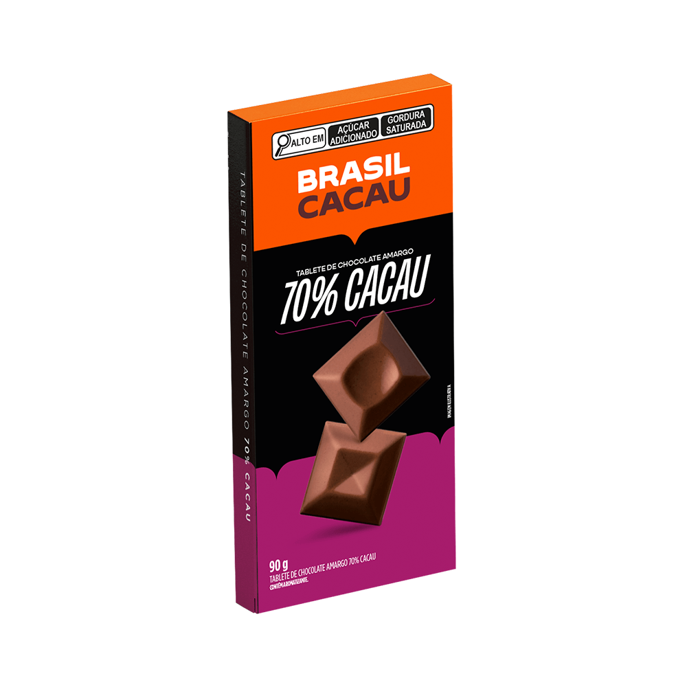 Tablete 70% Cacau 90g - Brasil Cacau