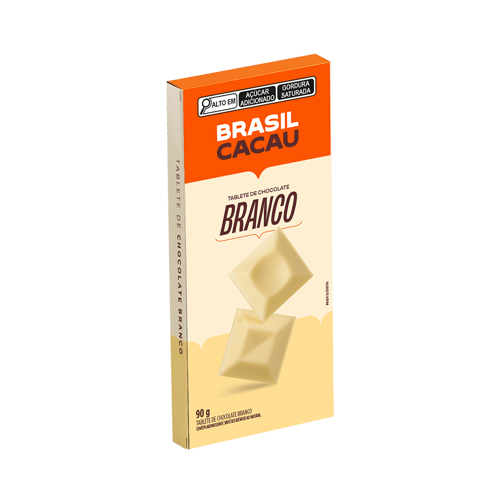 Tablete Chocolate Branco 90g - Brasil Cacau